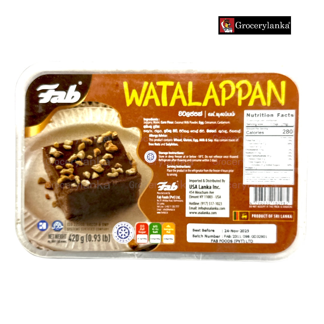 FAB Watalappan 420g - Frozen (In-Store Pickup Only / Please order a se ...