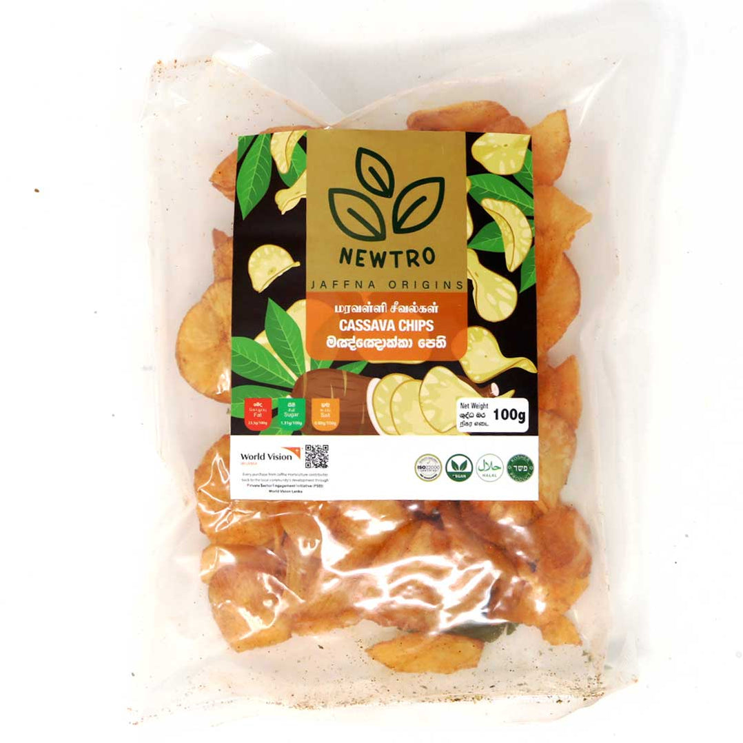 Newtro Spicy Cassava Chips 100g – Sri Lankan Manioc Snack — Grocerylanka