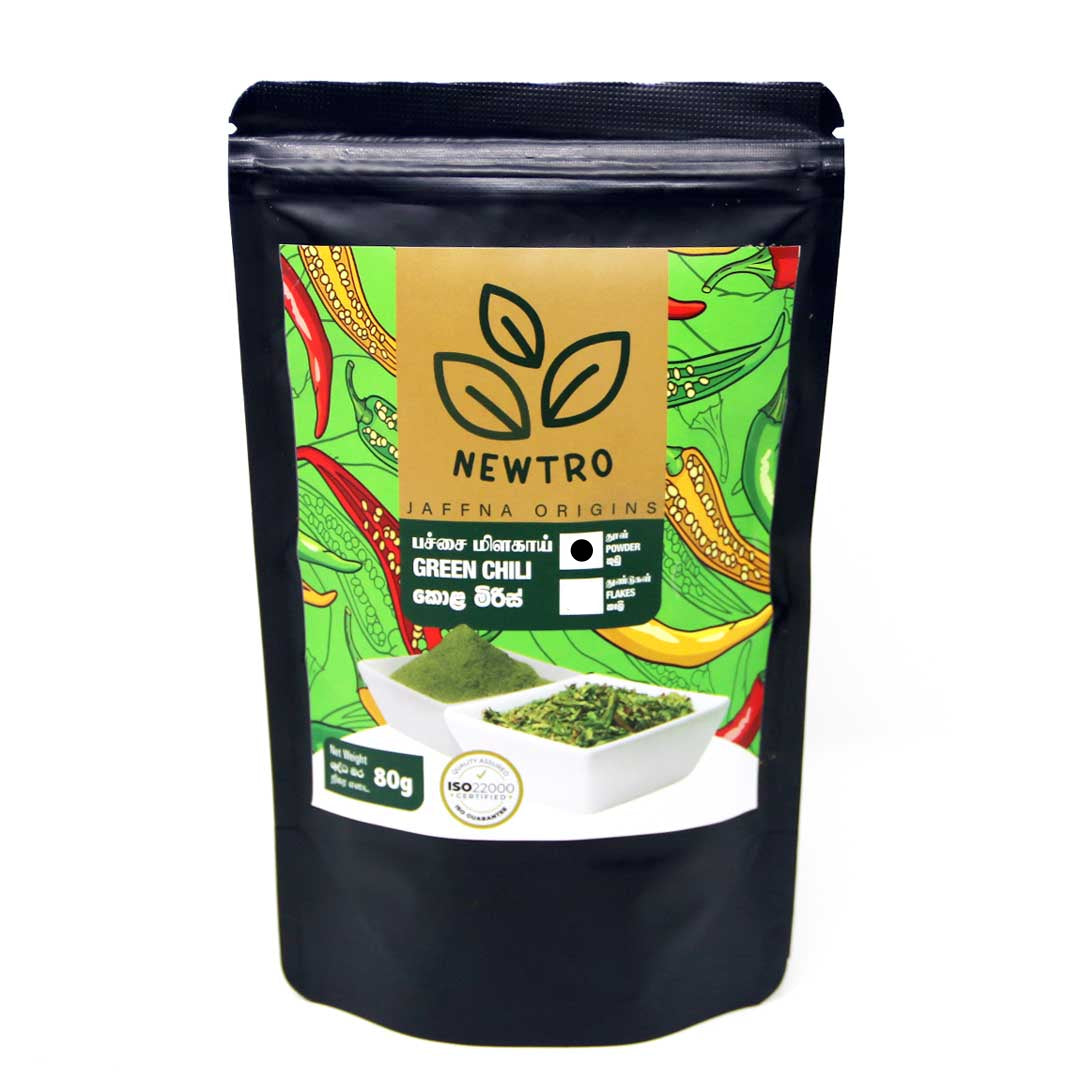 Newtro Green Chili Powder 80g – Authentic Sri Lankan Spice — Grocerylanka