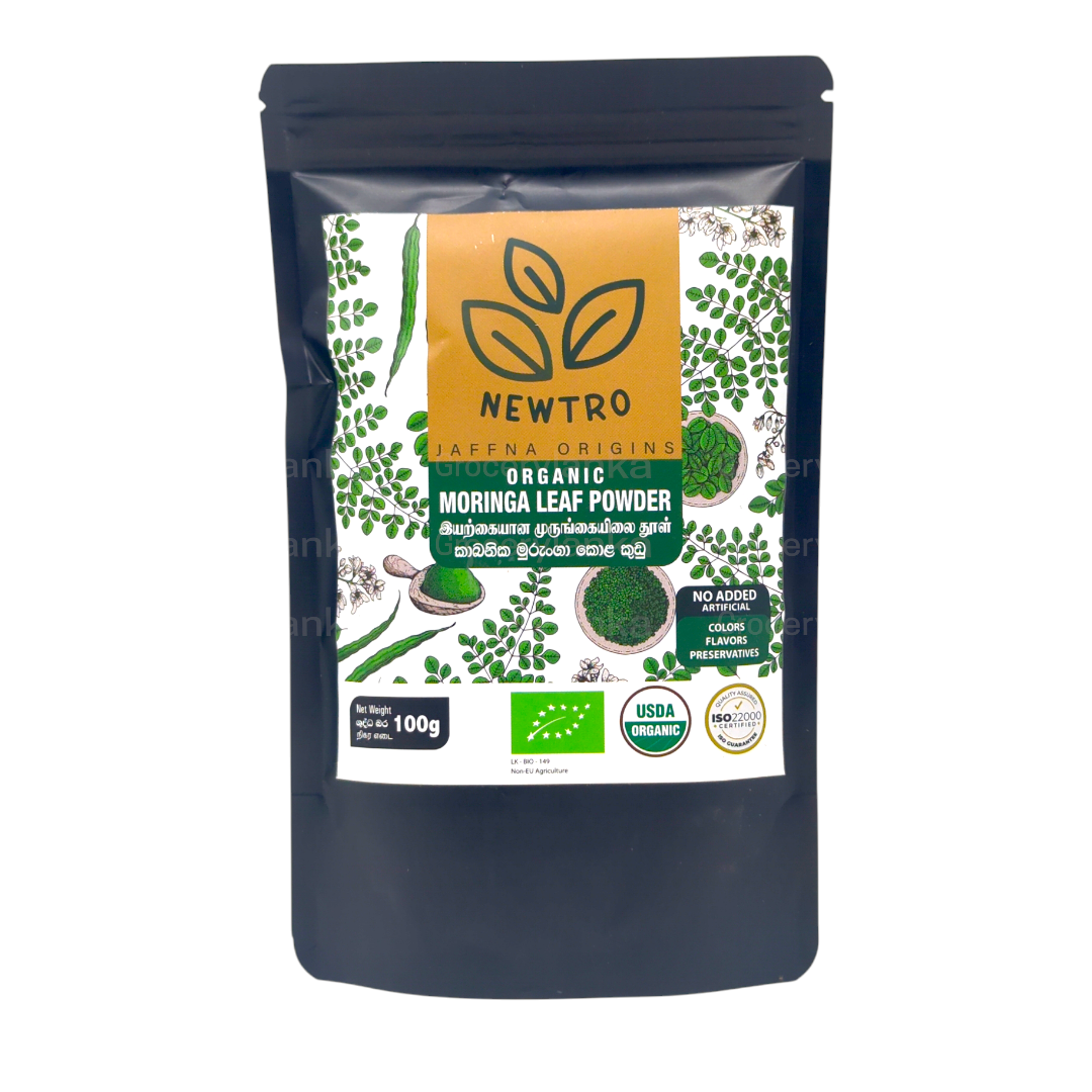 Newtro Organic Moringa Leaf Powder 100g — Grocerylanka
