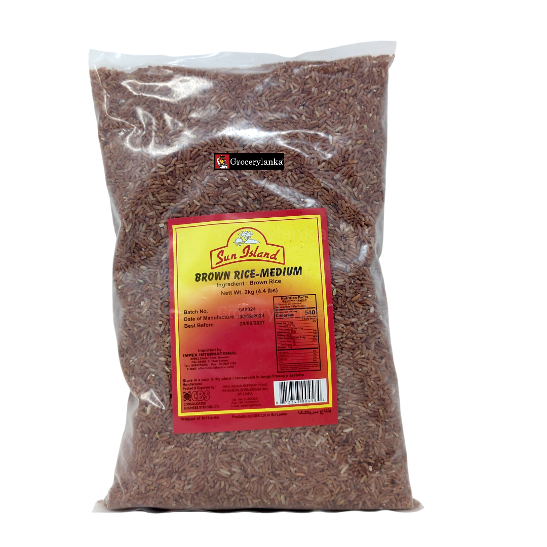 Sun Island Red Raw Rice 2kg - Single Polish — Grocerylanka