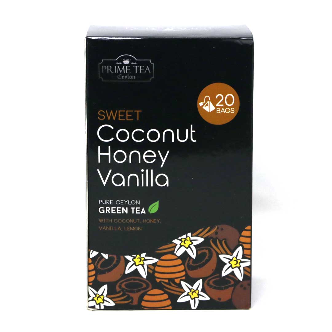 Prime Tea Ceylon Sweet Coconut Honey Vanilla 20 Pyramid Bags | Pure Ce ...