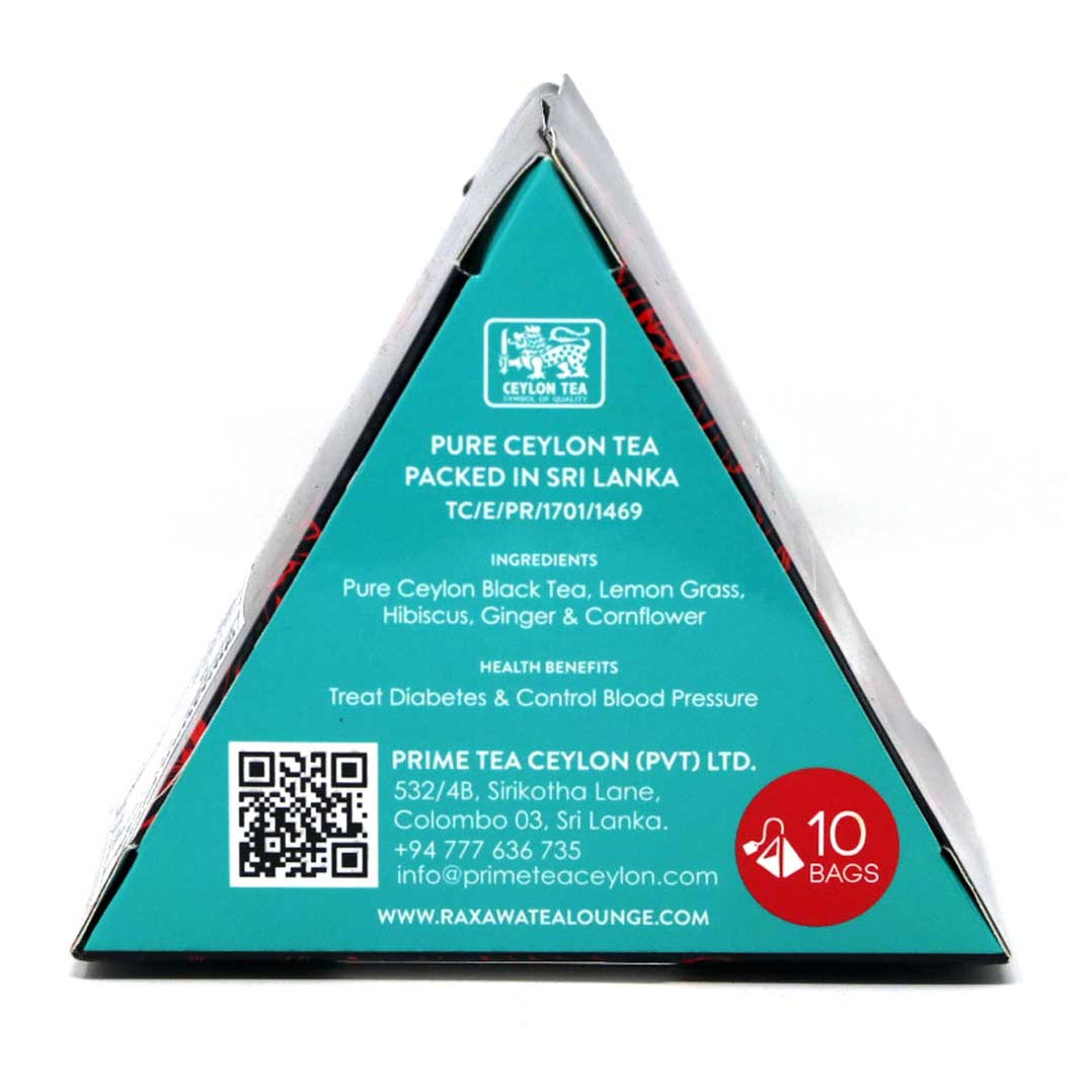 Prime Tea Ceylon Tropical Hibiscus Lemongrass Ginger 10 Pyramid Bags ...