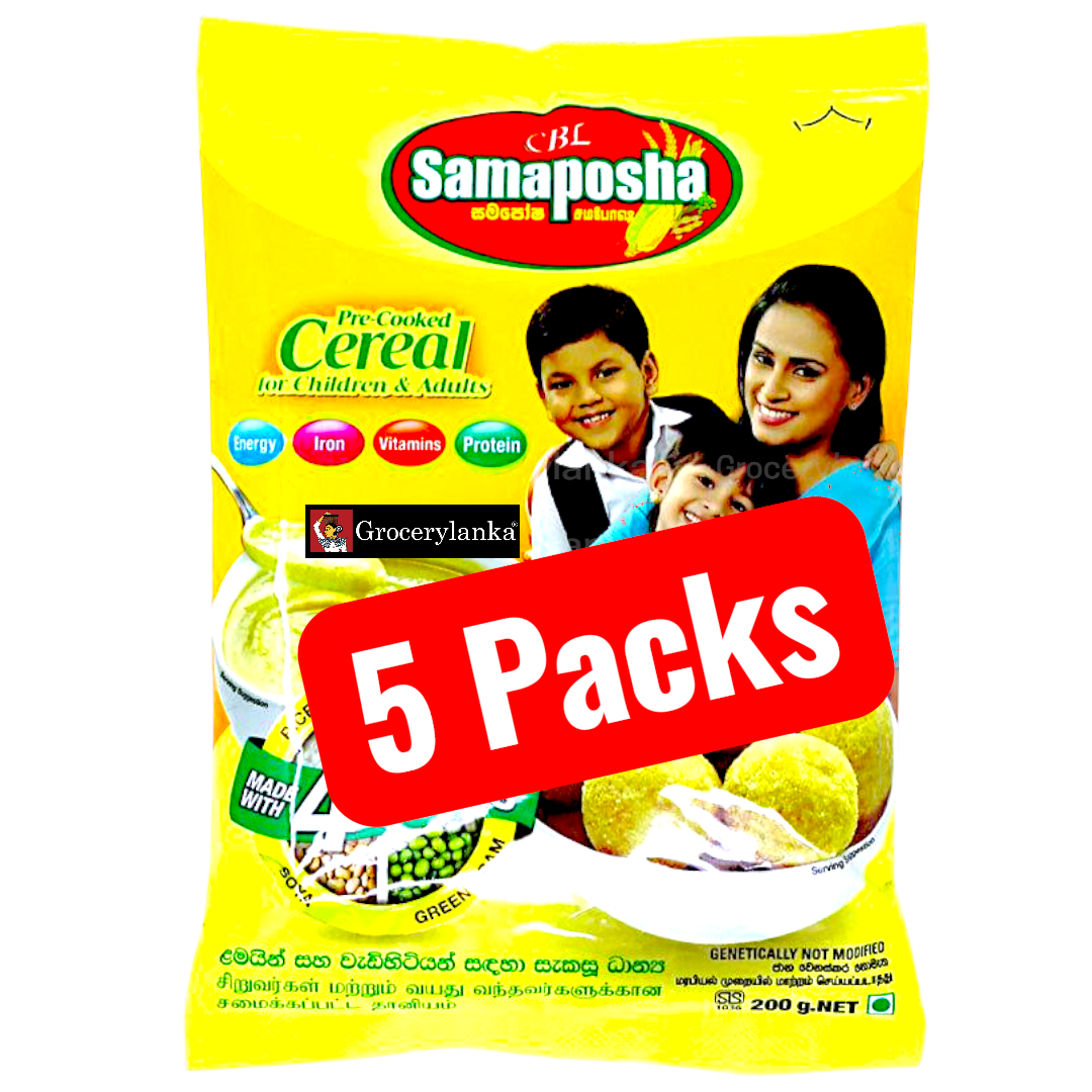 Samaposha 1kg (5 x 200g) Sri Lankan Nutrition Cereal | Grocerylanka