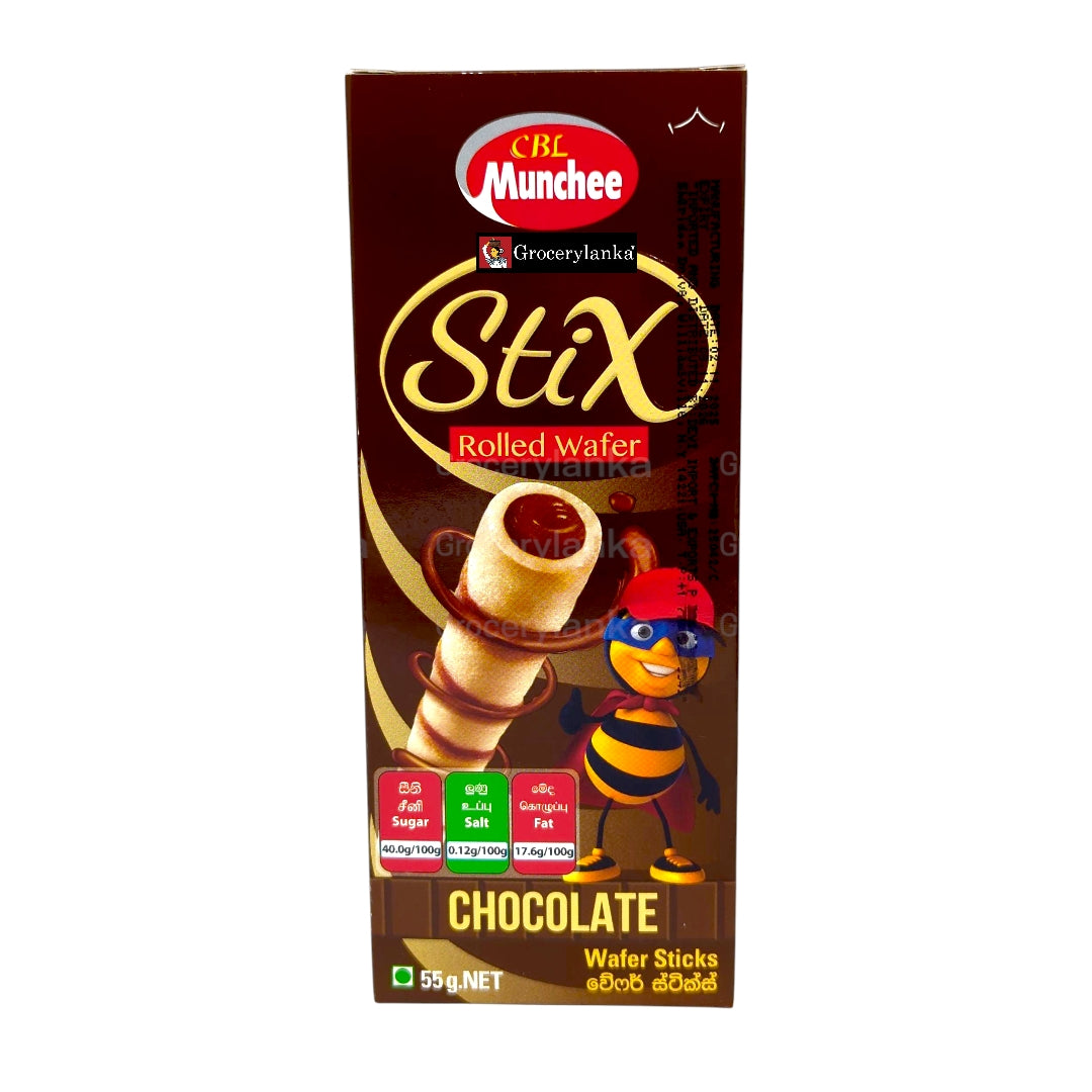 Munchee Stix Chocolate Wafer Sticks 55g | Crispy & Creamy Delight ...