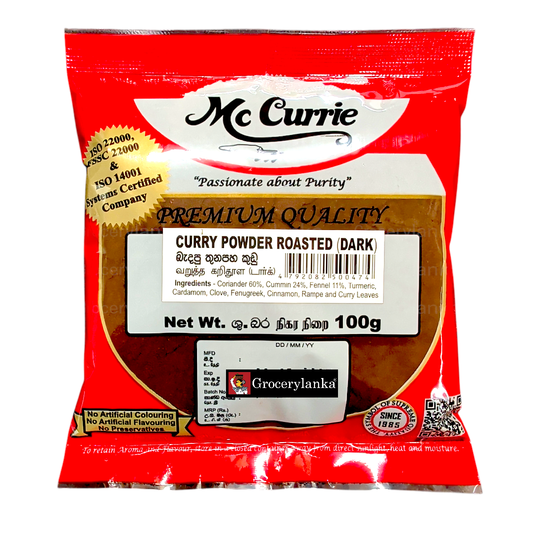 Mc Currie Dark Roasted Curry Powder 100g – Kalu Kudu — Grocerylanka