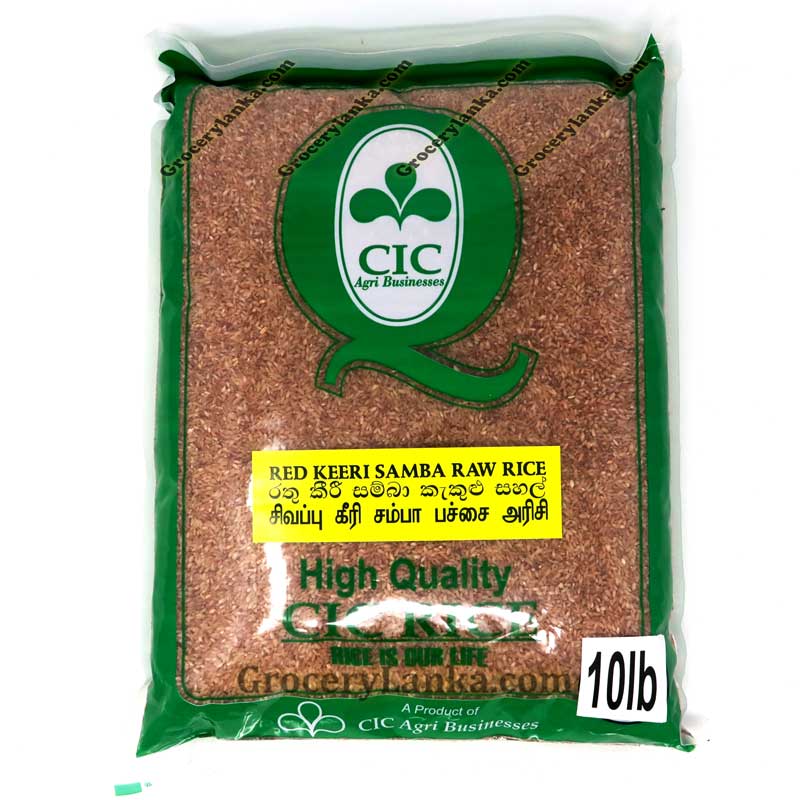 CIC Red Keeri Samba Raw Rice 10lb – Premium Sri Lankan Red Rice ...