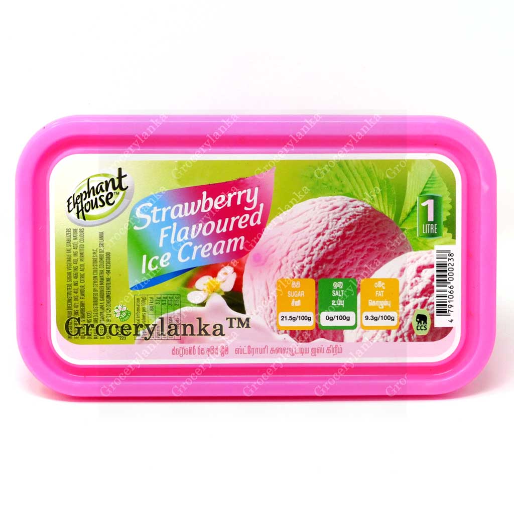 Elephant House Strawberry Ice Cream 1L — Grocerylanka