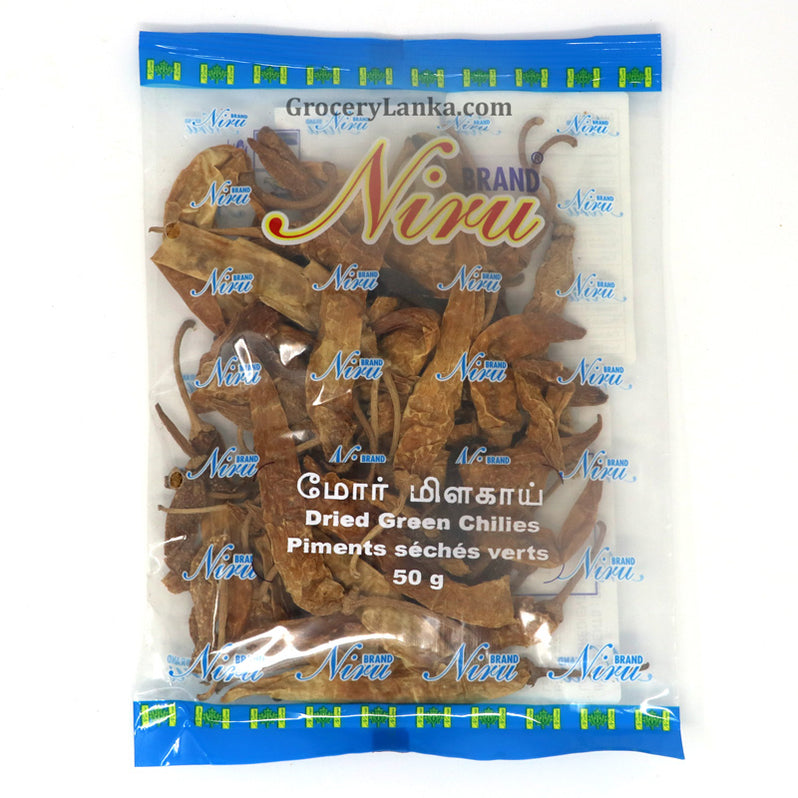 Niru Dried Green Chili 50g — Grocerylanka