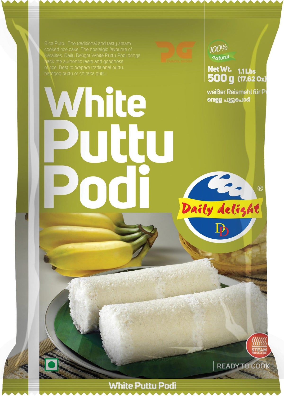 Daily Delight Puttupodi White 1kg (Pittu Flour) — Grocerylanka