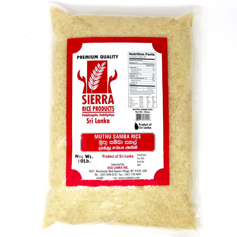 Sierra Muthu Samba Rice 10lb — Grocerylanka